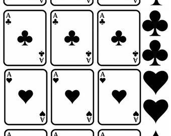 Playing cards decal | Etsy