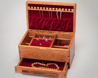 Wood jewelry box | Etsy