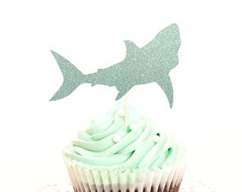 Shark cake topper | Etsy