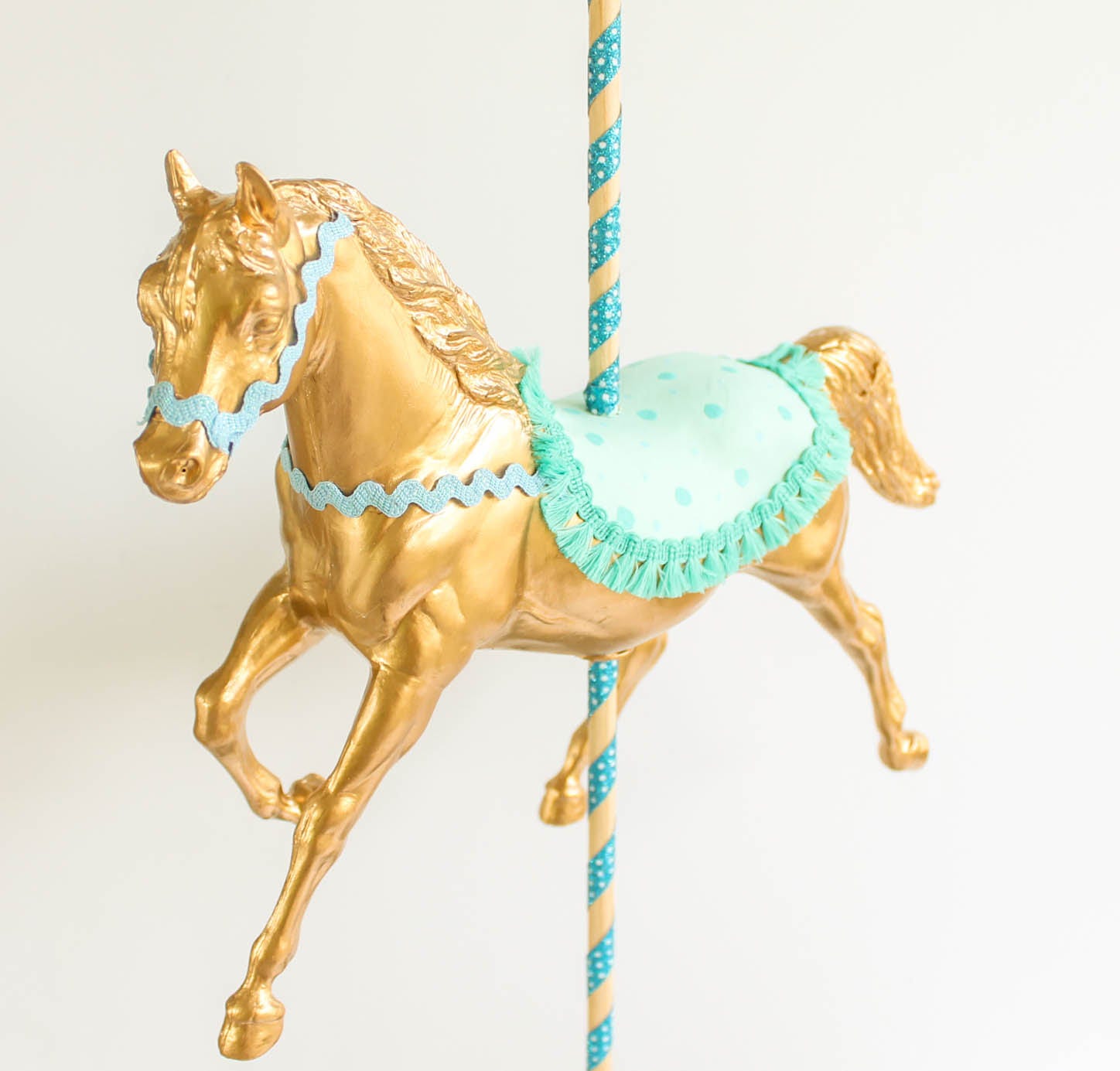 Jumbo Gold Carousel Horse Centerpiece carnival and birthday