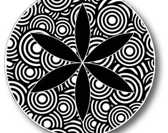 Sacred geometry sticker | Etsy