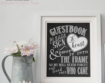 Please Sign a Heart Sign Sign a Heart Guestbook Sign a Heart