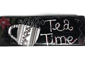 Tea time sign | Etsy