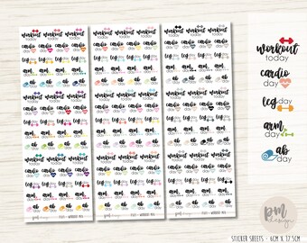 Workout stickers | Etsy