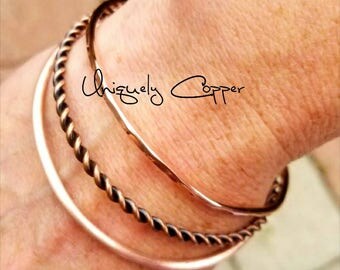 Copper bangle | Etsy