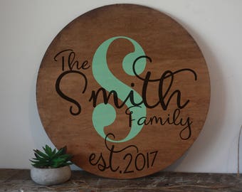 Round wood sign | Etsy