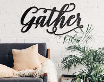 Large gather sign | Etsy