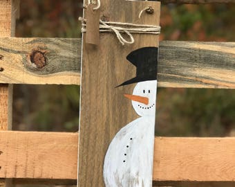 Snowman sign | Etsy