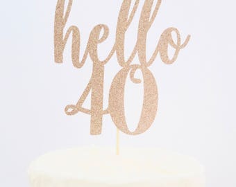 40th cake topper | Etsy