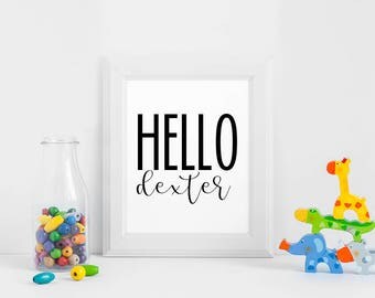 Hello print | Etsy