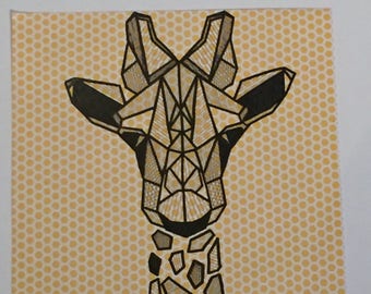 Geometric giraffe | Etsy