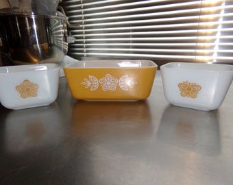 Butterfly gold pyrex | Etsy