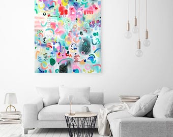 Large colorful art | Etsy