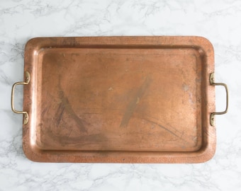 Copper serving tray | Etsy
