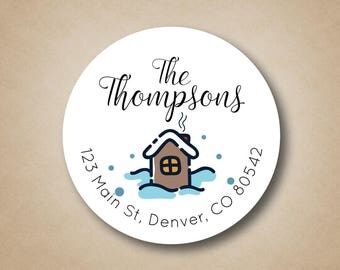 Return Address Labels Personalized Round Address Stickers