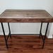 Steel and Pine Wood Long Console / Bar Table