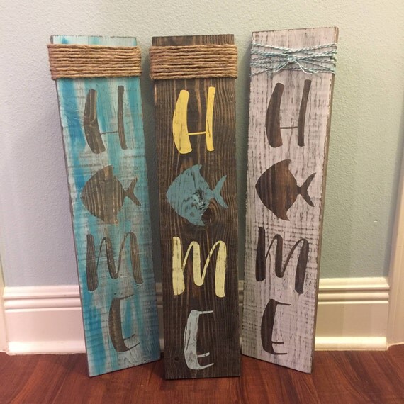 Fish Home Sign Welcome Fish sign Home sign with Fish