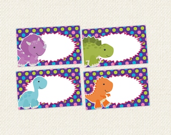 Dinosaur food labels | Etsy