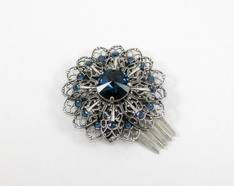 Blue hair clip | Etsy