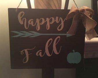 Happy fall sign | Etsy