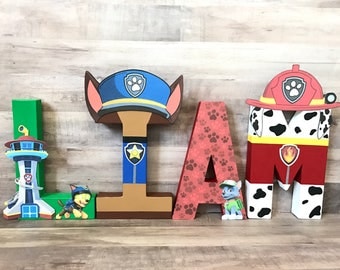 Paw patrol letters | Etsy