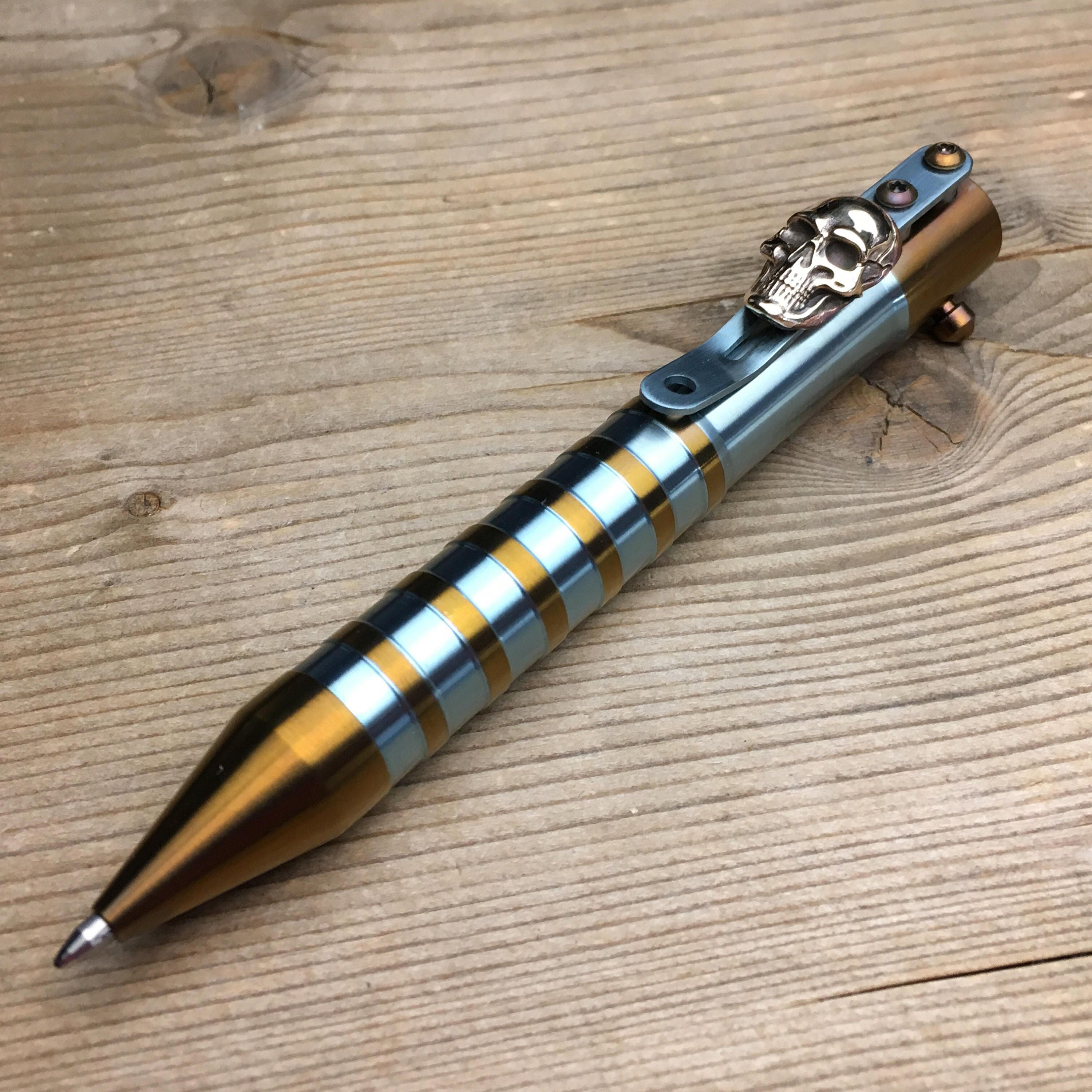 Custom/Titanium Skull Ballpoint Pen/Cal. 50 by Böker