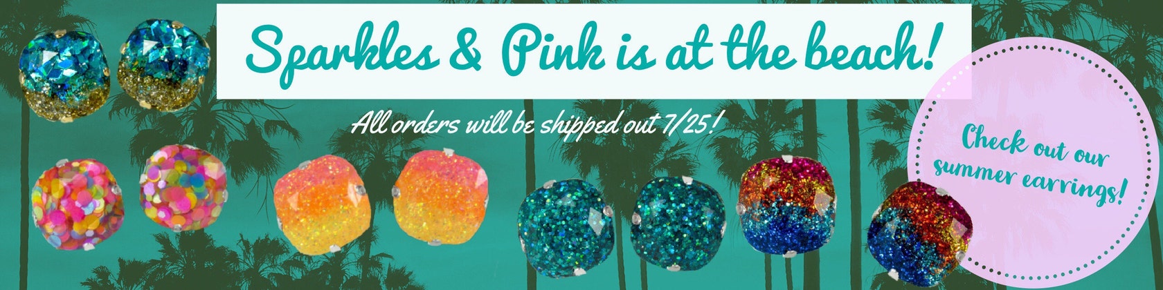 Handmade jewelry with sparkle by SparklesAndPink on Etsy