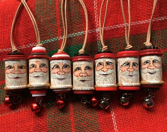 Hand painted santa | Etsy