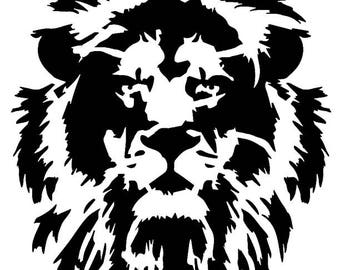 Lion stencil | Etsy