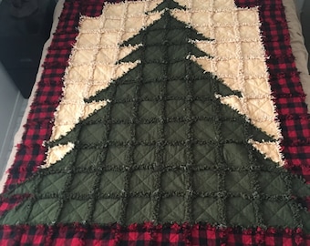 Christmas tree quilt | Etsy