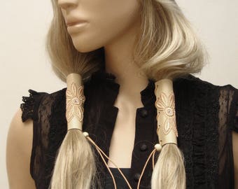 Leather hair wrap | Etsy