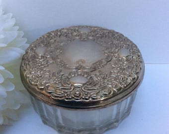 Glass powder box | Etsy