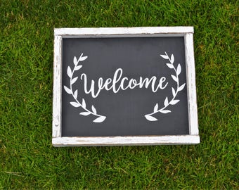 Rustic welcome sign | Etsy
