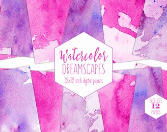 Hot pink watercolor | Etsy