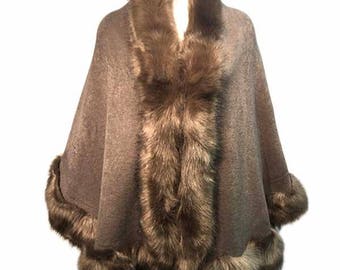 Faux fur cape | Etsy