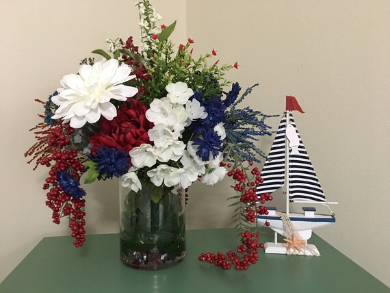 Patriotic centerpiece patriotic decor July 4th centerpiece