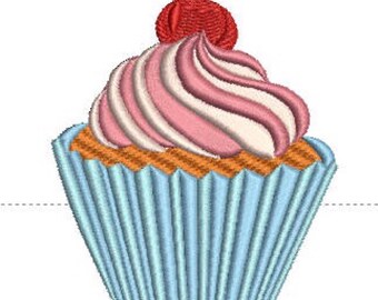 Cupcake embroidery | Etsy