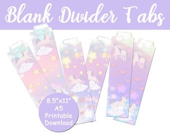Binder Dividers Printable Binder Dividers Editable Rainbow