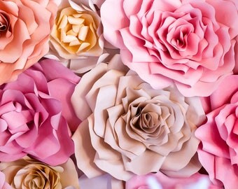 Giant Paper Flowers Large Printable Flower by CatchingColorFlies