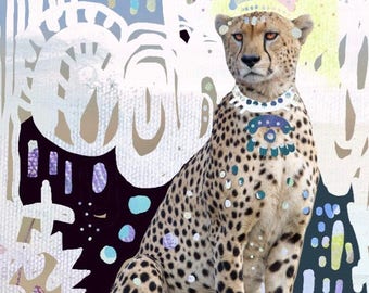 Cheetah art print 8x10
