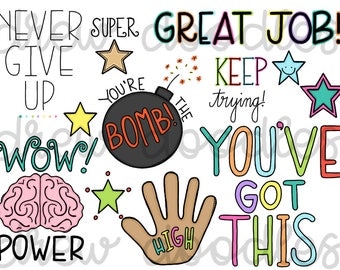 Positive clipart | Etsy