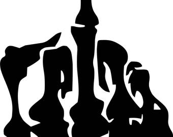 Skeleton hand decal | Etsy