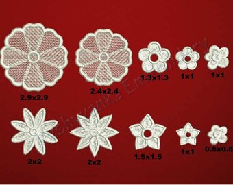 FSL Free Standing Lace Flowers Machine Embroidery Designs