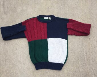 Colorblock sweater | Etsy