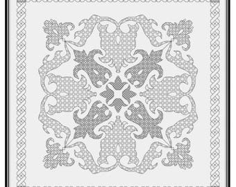 Blackwork pattern | Etsy