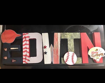 Baseball letters | Etsy