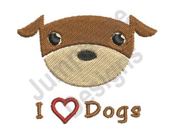 Dog face embroidery | Etsy