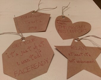 Funny christmas tags | Etsy