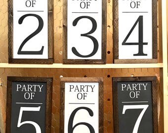 Party of 4 sign | Etsy