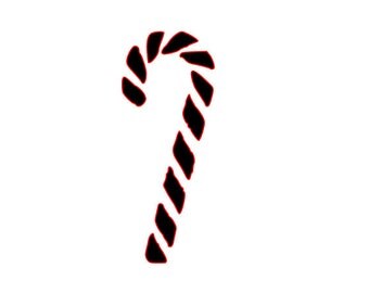 Candy cane stencil | Etsy